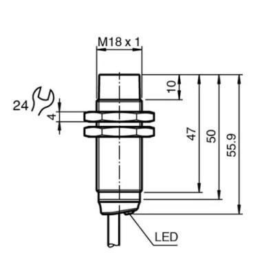China Pepperl+Fuchs NBN8-18GM50-E0-Y241321 Inductive Proximity Sensor | 8mm Range, 18-30V DC, M12 | IP67 for sale