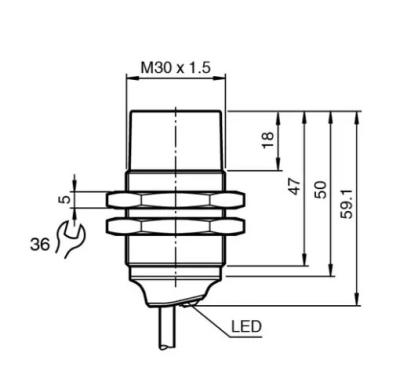 중국 펩퍼 + 퓨치스 NBN15-30GM50-E2 인덕티브 근접 센서 15mm 범위, 30V DC, M12 IP67 판매용