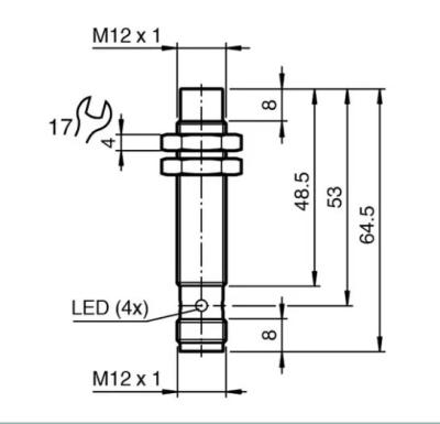 中国 NBN4-12GM50-E2-V1 インダクティブ近感センサー 12mm 範囲 IP67 M12 コンネクタ ペッパール+フックス OEM 産業自動化 販売のため