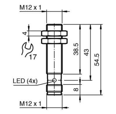 China Pepperl+Fuchs NBB2-12GM40-E2-V1 Sensor Inductivo. 2 mm de alcance, PNP NO, IP67, M12, sin blindaje. en venta