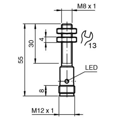 China Pepperl+Fuchs NBB2-8GM30-E2-V1 Sensor Inductivo 2mm Rango, PNP NO, IP67, hilo M30 en venta
