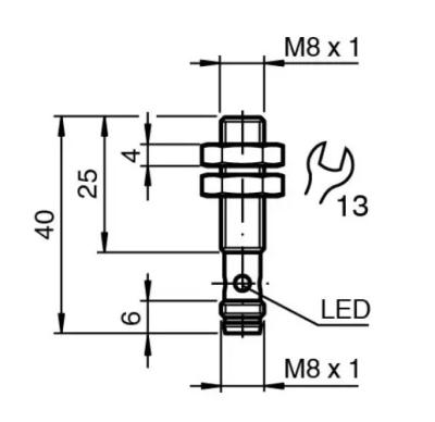 중국 펩퍼 + 퓨치 NBB2-8GM25-E1-V3 인덕티브 센서 2mm, NPN NC, IP67, M25x1.5 스레드 판매용