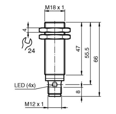 China NBB8-18GM50-E0-V1 Sensor de segurança 8 mm PNP NC IP67 M30 à venda