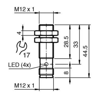 중국 페퍼럴+푸크스 NBB2-12GM30-E2-V1 인덕티브 센서 2mm PNP NO IP67 M30 10-30VDC 판매용