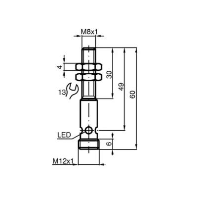 China NBB1.5-8GM30-E2-C-V1 Sensor inductivo Pepperl+Fuchs M30 24V DC IP67 1.5mm Fabricación de semiconductores de tres cables en venta