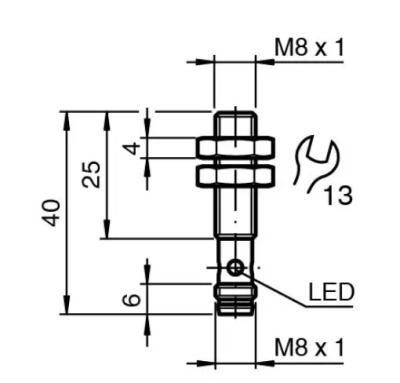 China NBB2-8GM25-E2-V3 Inductive Sensor | Pepperl+Fuchs | M25, 24V DC, IP69K, 8mm, 2-Wire | Sanitary Processing for sale