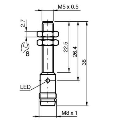China NBB1.5-5GM25-E2-V3 Sensor Inductivo Peperl+Fuchs M25, 24V DC, IP69K, 1.5mm, 2 alambres ensamblaje de precisión en venta