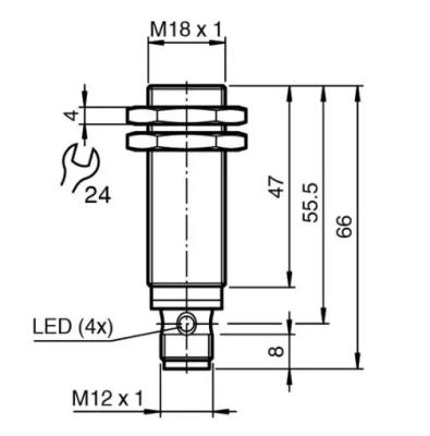 China NBB8-18GM50-E2-V1 Sensor Inductivo Peperl+Fuchs M50, 24V DC, IP68, 18mm, 2 alambres Minería y manejo de materiales en venta