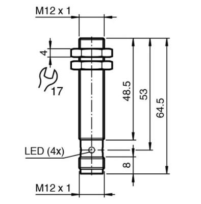 Китай Pepperl+Fuchs NBB4-12GM50-A2 M50 датчик близости 4-12мм диапазон, IP67, выход NPN/PNP, промышленная автоматизация продается