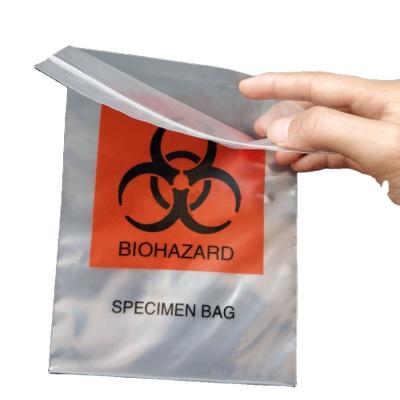 China Transparent Biohazard Specimen Medical Waste Transportation Bag for sale