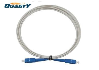 Cina Sc UPC del cavo flessibile a colore bianco semplice a fibra ottica del cavo di toppa dello Sc UPC in vendita
