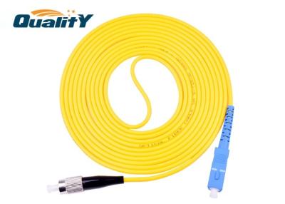 Cina FC giallo al saltatore dell'interno della fibra di toppa dello Sc del cavo di modo a fibra ottica di Simgle in vendita