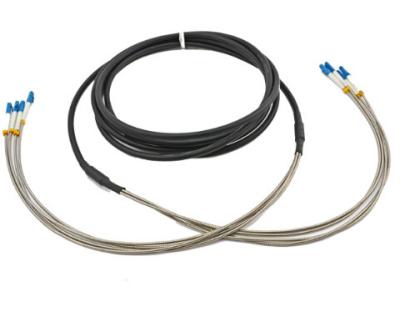 Cina Cavo a fibre ottiche misto di modo 4F del cavo a fibre ottiche corazzato singolo/all'aperto all'aperto in vendita