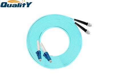 Cina Cavo di toppa della fibra ottica della st OM3 di Aqua Color LC in vendita
