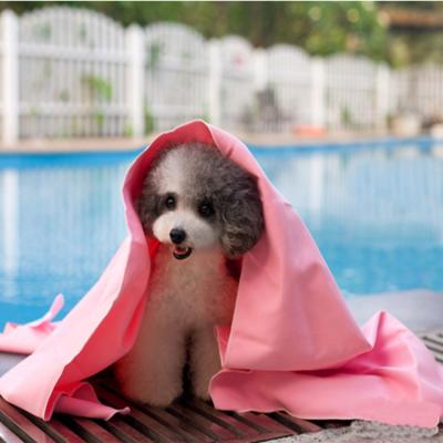 China 66*43 large pet bath towel dog bath towel synthetic chamois PVA towel Clean pet towel for sale