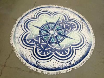 China Small MOQ 100% Cotton Cheap Price China Beach Towel Factory custom beach towel round for sale