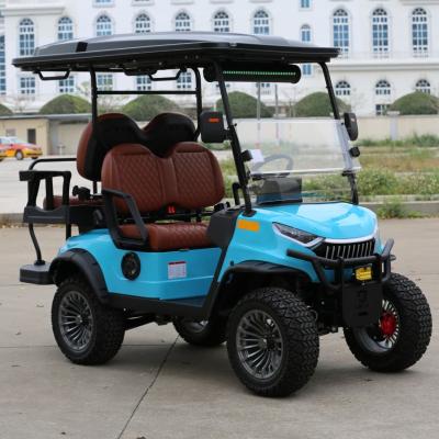 China 4 Seats Electric Golf Cart With Camouflage Color Aluminium Frame And Hydraulic Brake For Tourist Areas for sale