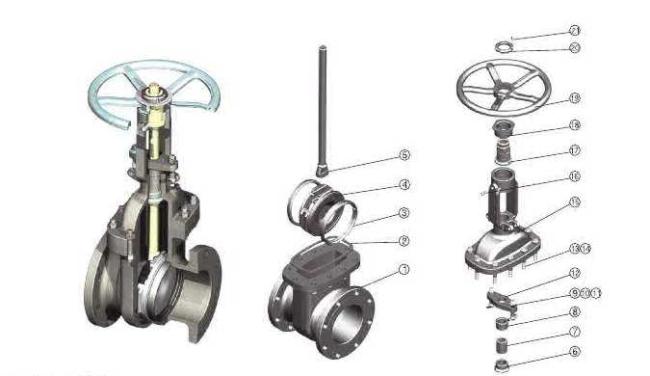 Cast Steel Gate Valve Sketch