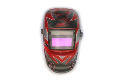 Cina Casco elettronico capo pieno rosso della saldatura, casco a pile della saldatura in vendita