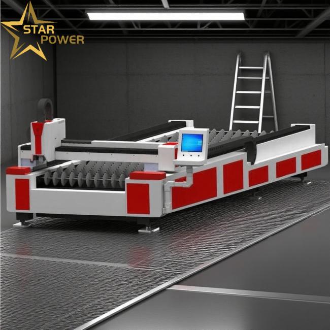 Close-up view of laser cutter components