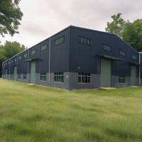 Quality Large Span Prefab Steel Building Warehouse , Modern Commercial Metal Building Construction for sale