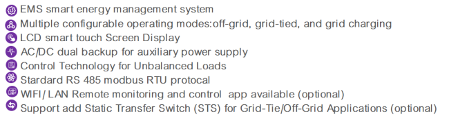 Off Grid Power Inverter features and specifications