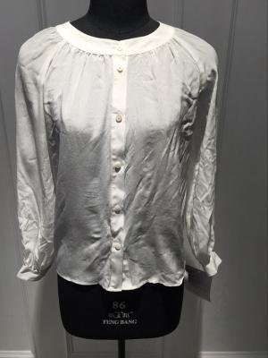 Cina Blusa bianca casuale del collo di squadra, bluse/camicia BGW001 dell'estate delle donne in vendita