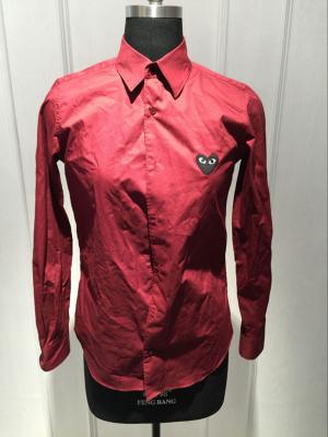 China Blusas das partes superiores das anti mulheres de Pilling com o colar tingido liso da camisa da tela à venda
