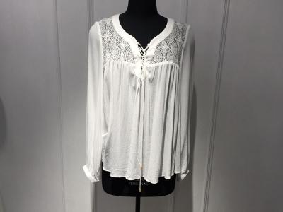 Cina Il pizzo di modo delle signore completa l'OEM/ODM di seta bianchi della blusa delle bluse disponibili in vendita