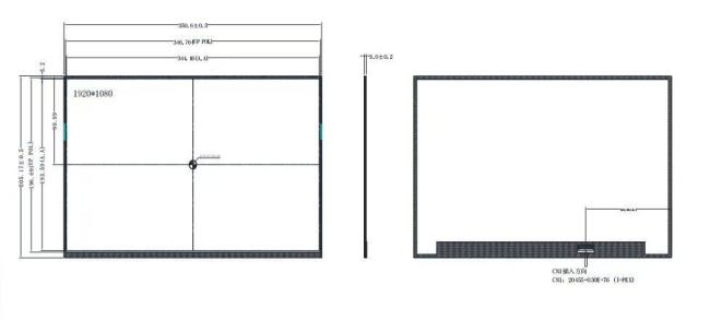 15.6 inch TFT LCD module mechanical dimensions