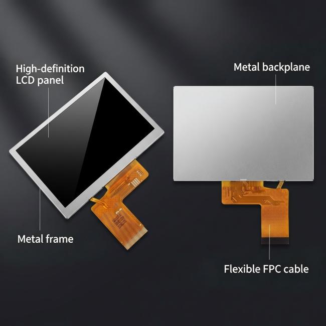 4.3 inch 500 nits wide viewing TFT LCD display
