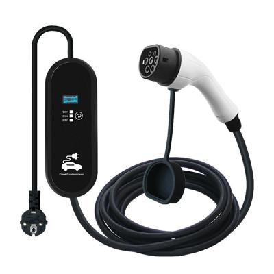 China 22OV AC Schuko EV Charger Home Fast Electric Vehicle Car Portable Charger Single Phase Output Power 16A for byd cars for sale