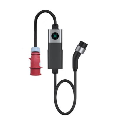 China 3.5KW 7KW 11KW 22KW Portable EV Charger with EU Plug Plug and Play Single/Three Phase Electric Transmission Method for sale