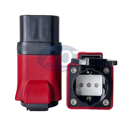 China Applicable Models All car which have OBD socket Black EV Type2 Discharger Adaptor with European Standard 7KW EV Charger for sale