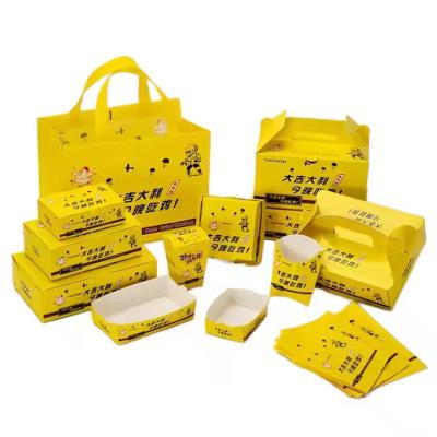 Eco-Friendly Custom Printed Hamburger Boxes Recyclable Rigid Boxes Multi-Food