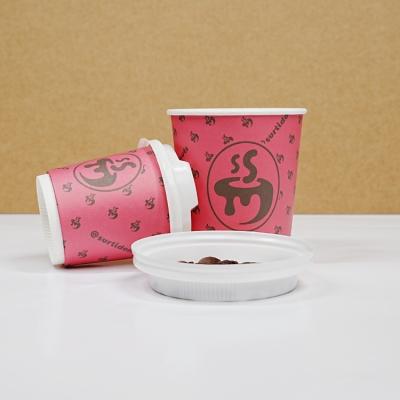 Cina Ingrosso Logo di stampa personalizzato Carta monouso ecologica Tazze da caffè Tazze di carta con coperchio in vendita