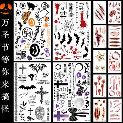 Cina Il fronte temporaneo impressionante non permanente di Halloween tatua l'abitudine degli autoadesivi stampato in vendita