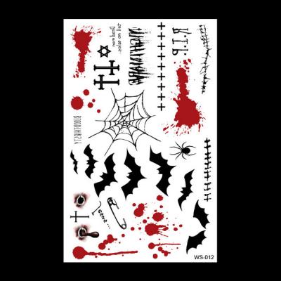 Cina Autoadesivo delle decalcomanie del tatuaggio del fronte di falsificazione di Halloween, tatuaggi temporanei del fronte per Halloween in vendita