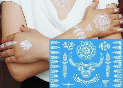 China Weißer Farbhennastrauch-vorübergehende Tätowierungs-Aufkleber, Körper-Schmuck-Tätowierungs-Aufkleber zu verkaufen