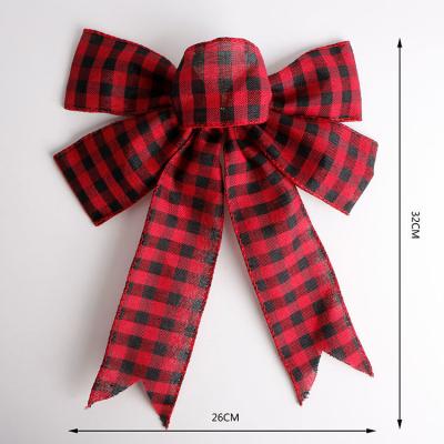 Κίνα Στυλ λωρίδας πέλματος Jute Burlap Συσκευή δώρων για διακόσμηση χριστουγεννιάτικου δέντρου και ευπροσάρμοστη προς πώληση