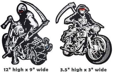 China Hierro sostenible del remiendo del parca de la altura de los 25.4cm en remiendos divertidos del motorista en venta