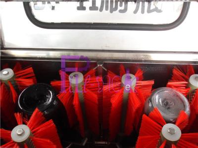 Chine Double machine semi automatique de nettoyage de bouteilles en verre de têtes pour la ligne remplissante de boisson à vendre