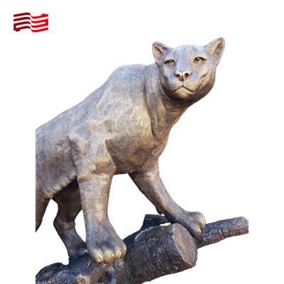 中国 手造りの青銅のオオカミ像 生命サイズの金属動物彫刻のカスタム色 販売のため
