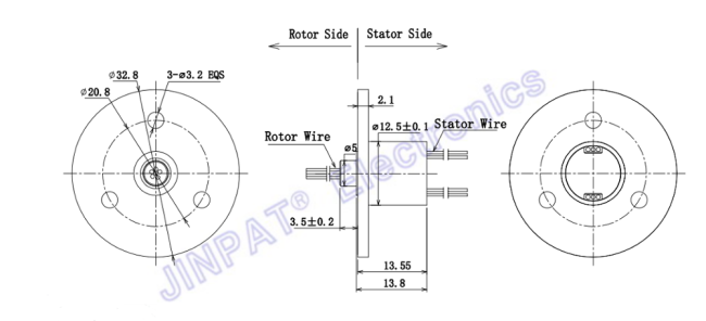 LPM-06F Miniature Slip Ring Diagram