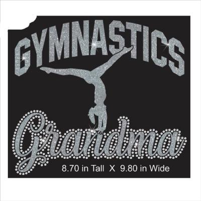Cina Hot Sale Flatback Gym Customized Glitter hotfix rhinestone design pattern for T-shirt in vendita