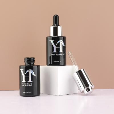 China Runde Serum-Tropfflaschen 30ml mit silbernem Tropfenzähler-Öl Packaing zu verkaufen
