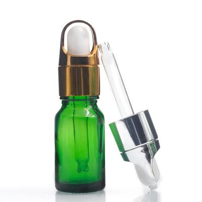 Cina Bottiglia verde di vetro del contagoccia dell'olio 10ml con il trattamento di superficie su misura in vendita