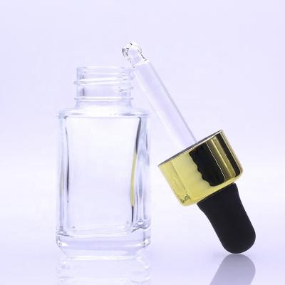 China Van het het Serumdruppelbuisje van de huidzorg de Flessen Lege Vierkante 20ml ontruimen Kleur Te koop