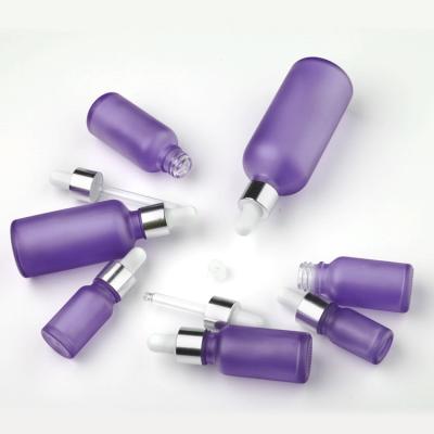 China OEM van het Druppelbuisjeflessen van het douane15ml 30ml 50ml 100ml Serum het Purpere Schilderen Te koop