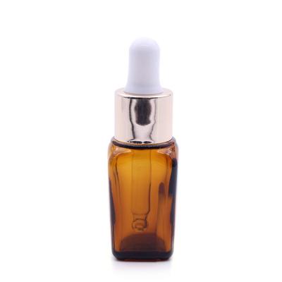 Cina Vetro quadrato Amber Essential Oil Bottles 15ml 25ml 35ml 50ml 100ml con il contagoccia in vendita